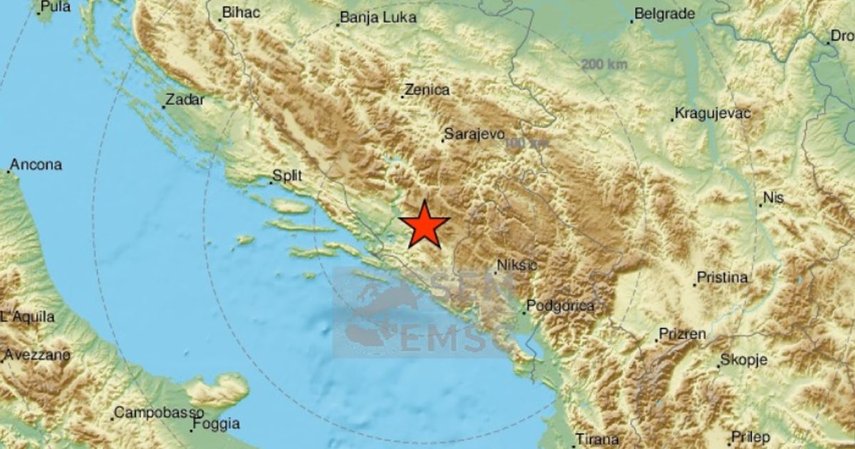 Noćas se treslo i u BiH, kod Mostara udario potres magnitude 3,1 po Richteru | Telegram.hr