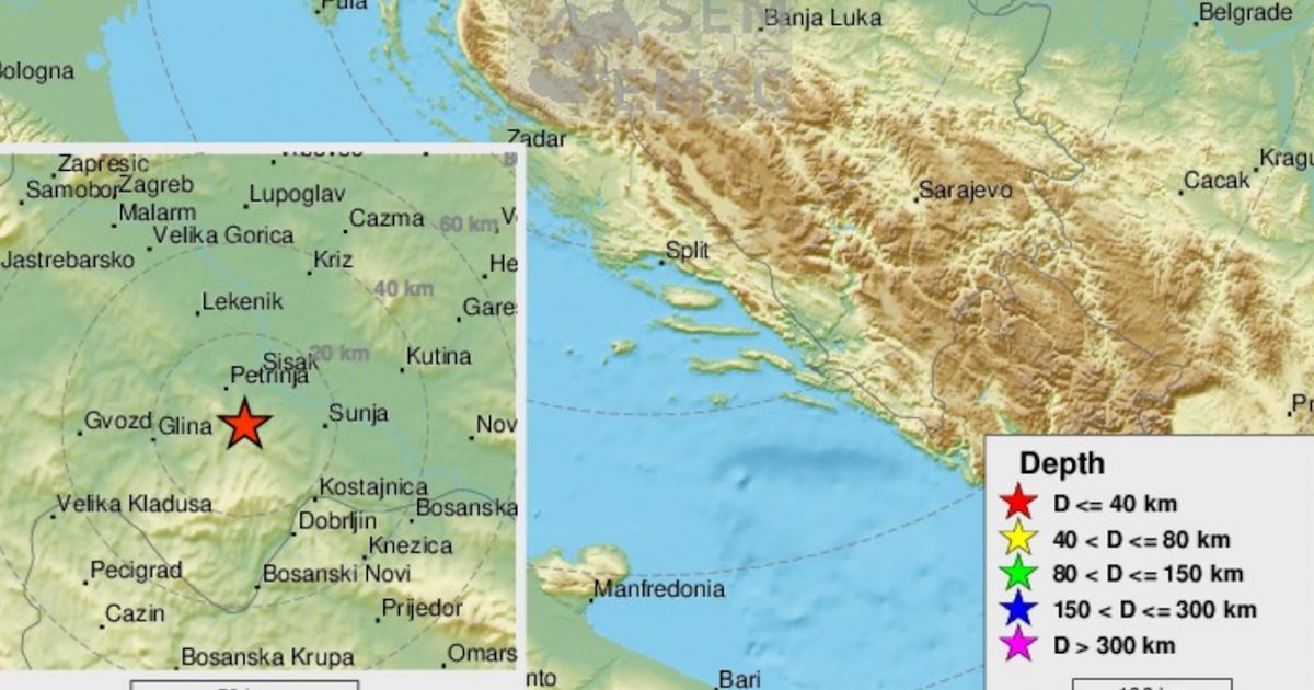 Novi potres na Baniji, osjetio se daleko. Hrvatski seizmolozi potvrđuju da je bio 4.5 | Telegram.hr