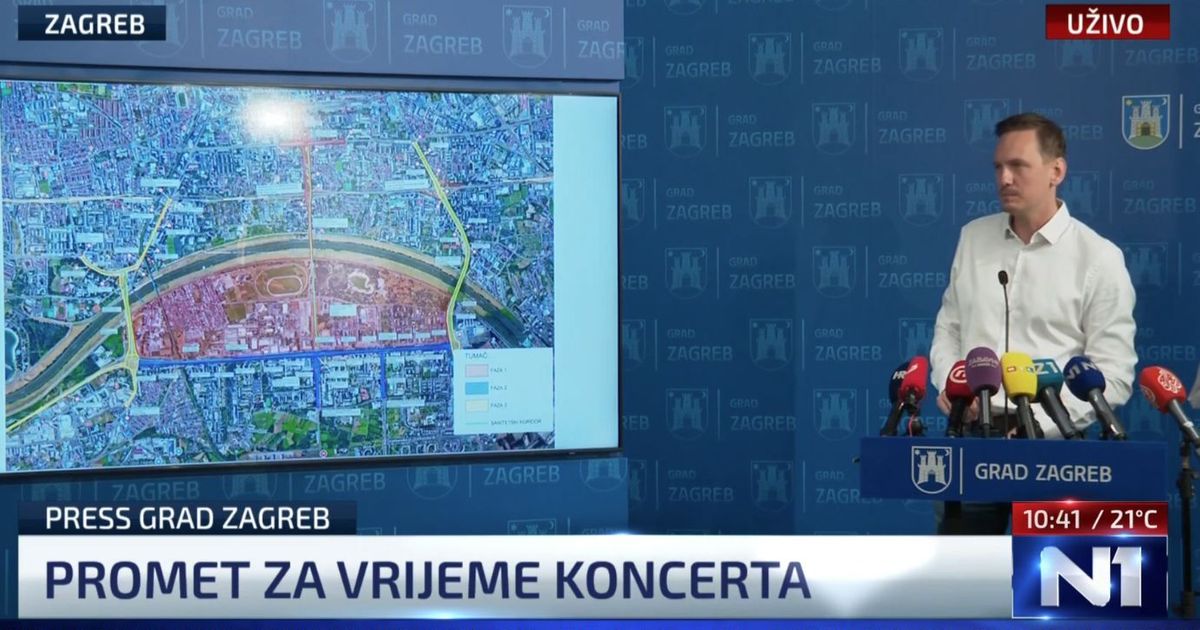 Grad Zagreb objavio kartu svih blokada zbog Thompsona | Telegram.hr