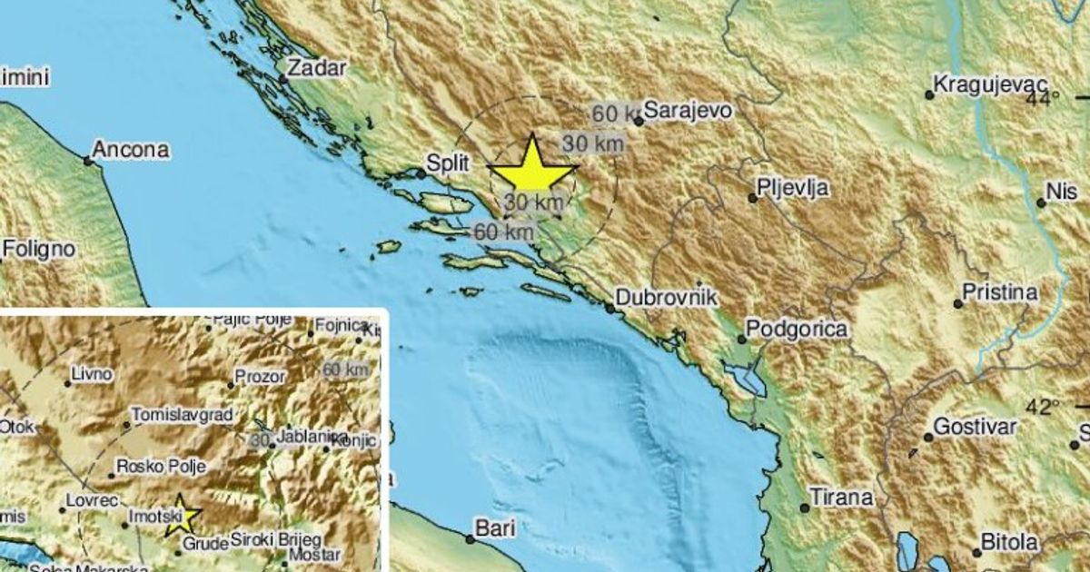 Potres od 3.3 u Hercegovini, osjetio se i u Dalmaciji: 'Dobro je protutnjalo' | Telegram.hr